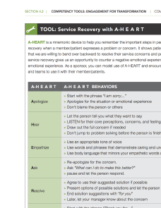 Tip Sheet: A-HEART Service Recovery | Bargaining 2021